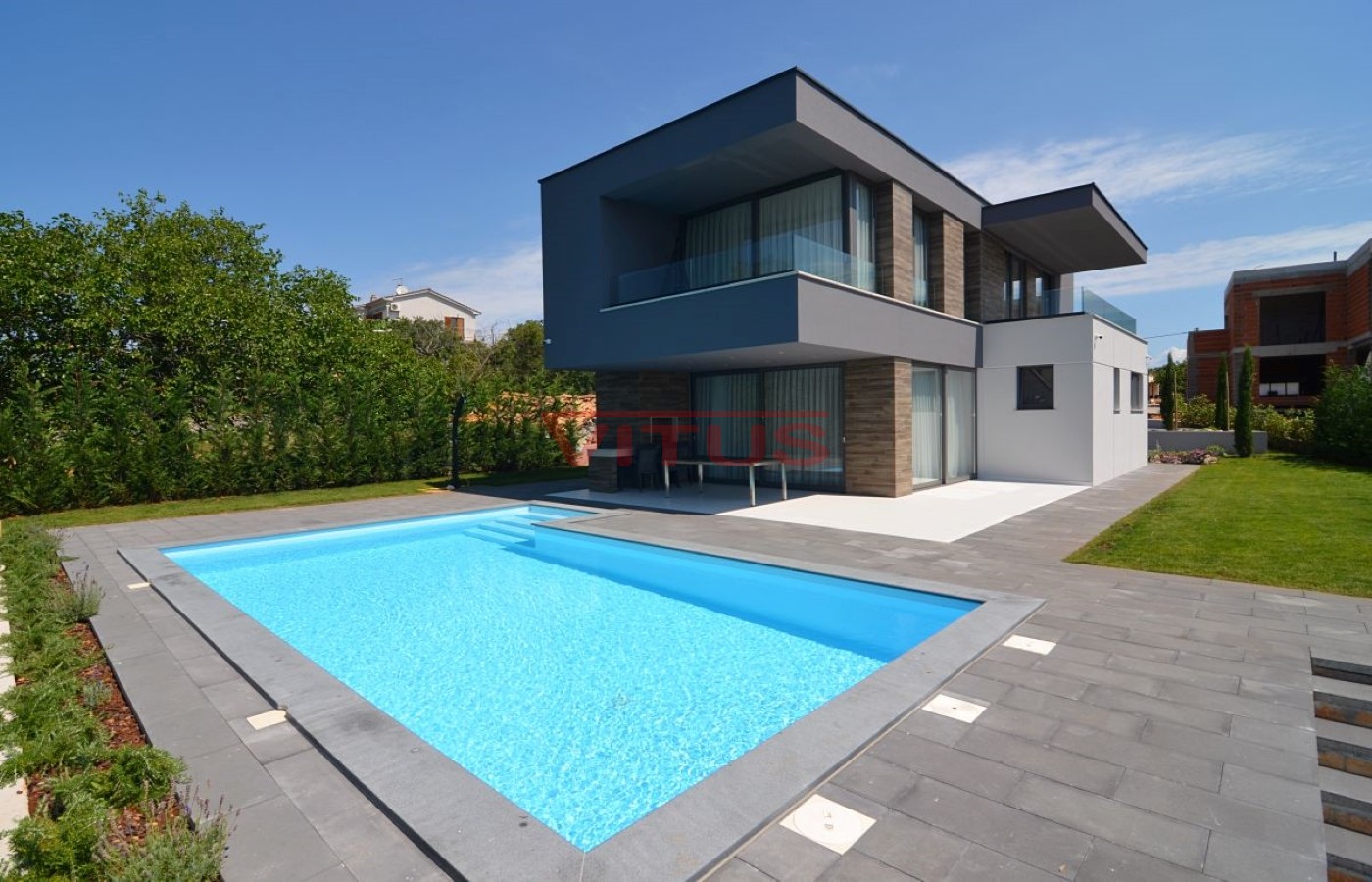 Krk, Exklusive Villa mit Pool und Panoramablick auf das Meer - Vitus